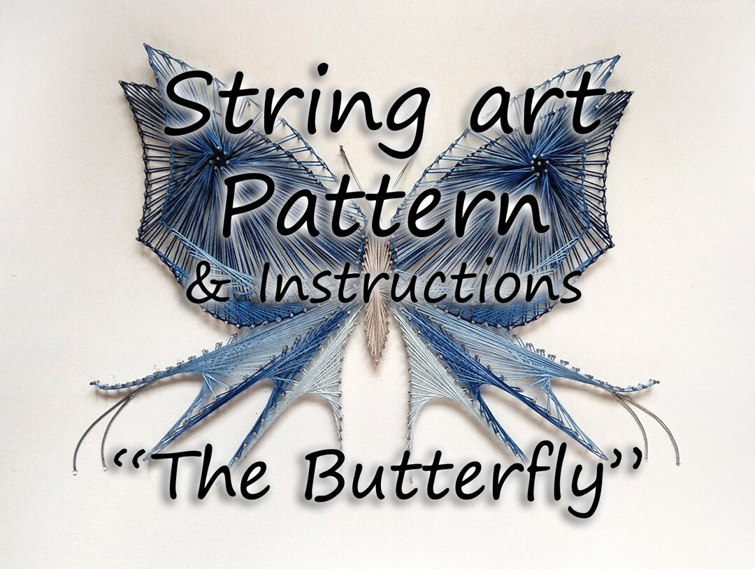 String Art Pattern & Instructions "butterfly" | String Art Tutorial ...