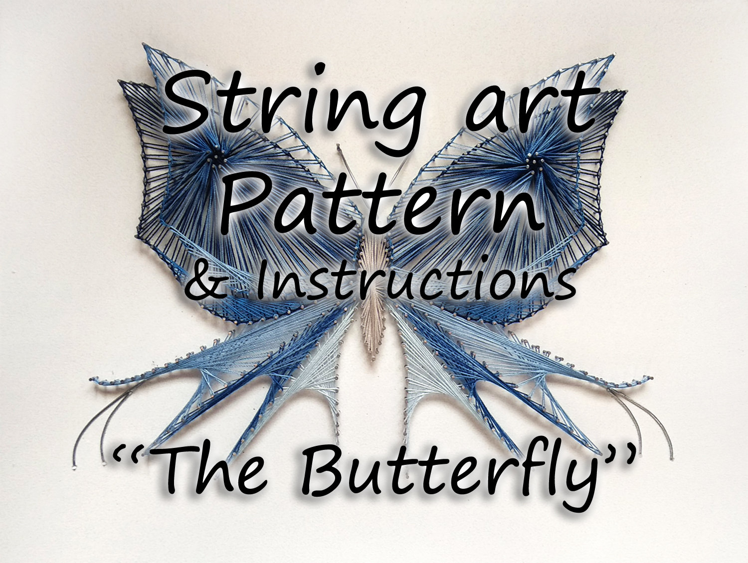 String art pattern & instructions Butterfly | Etsy