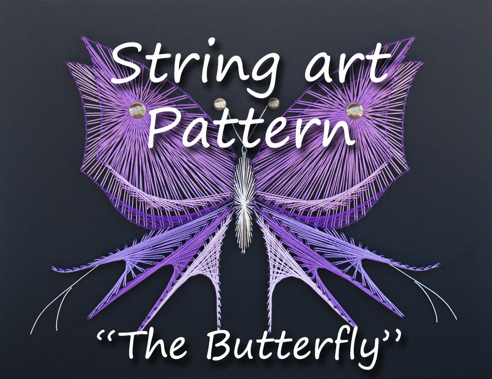 String art pattern Butterfly String art DIY | Etsy