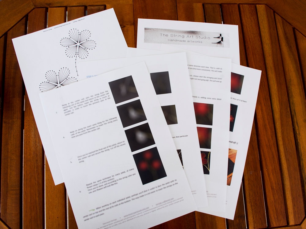 String Art Pattern & Instructions plumeria DIY - Etsy