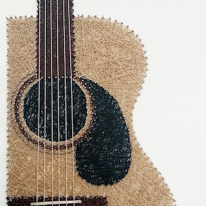 String Art Pattern "the Guitar" | String Art Tutorial | String Art Template | DIY String Art ...