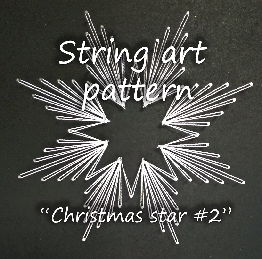 String Art Pattern "christmas Star #2" | String Art Template | String ...