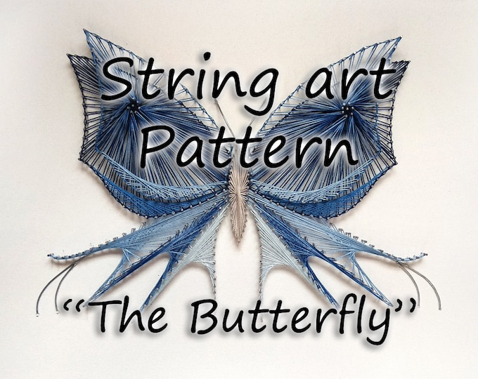 String Art Pattern butterfly String Art DIY String Art Template String ...