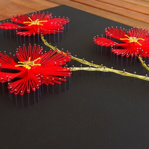 String Art Pattern & Instructions "plumeria" | DIY String Art Patterns | String Art Tutorial ...