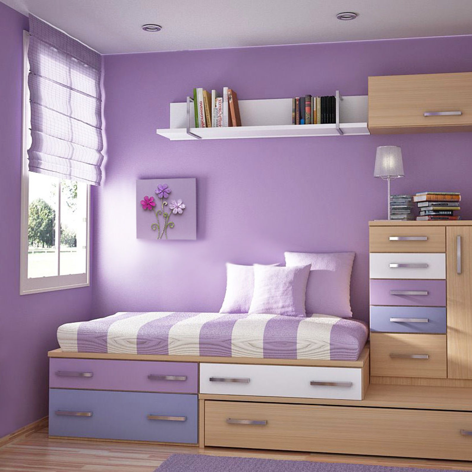 String Art Pattern three Little Flowers String - Etsy