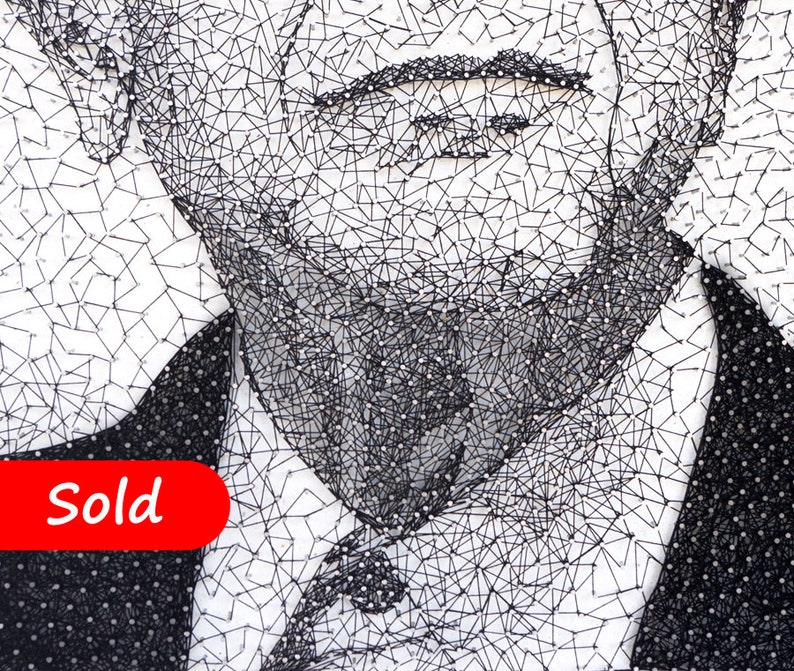 String Art Portrait of Leonard Cohen - Portrait String Art - Photo ...