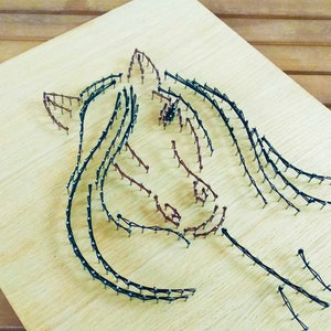 String Art Pattern horse String Art Tutorial String Art Template DIY ...