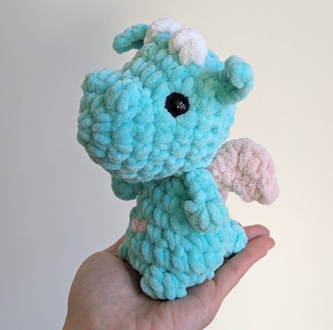 PATTERN - Chunky Baby Dragon Crochet Amigurumi - Low Sew, Bulky Yarn ...