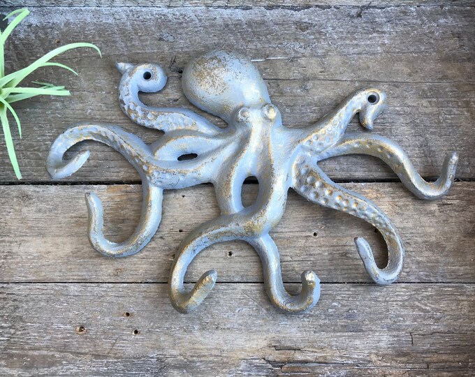 Metal Octopus Wall Hook Made of Cast Iron. This is a Fantastic Piece ...