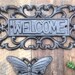 Cast Iron Welcome Sign With an Antique Bronze Finish. This Sign Looks ...