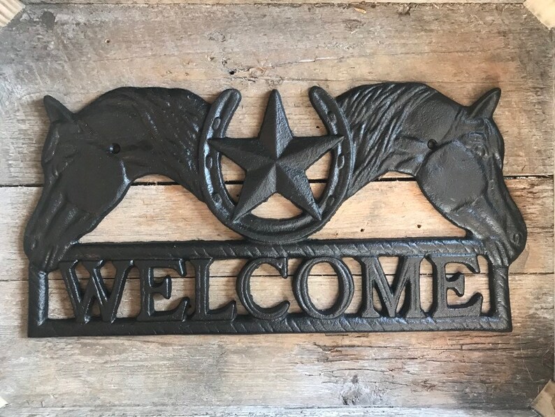 Wild horses welcome sign | Etsy