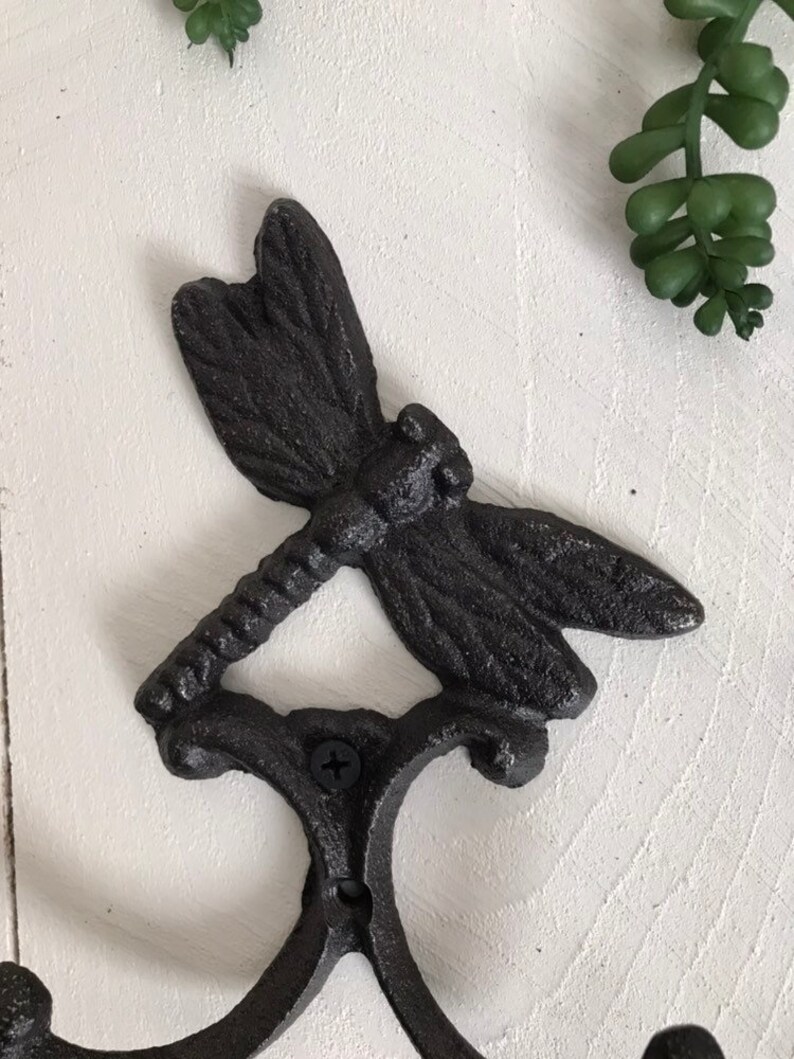 Iron Dragonfly Wall Hooks - Etsy