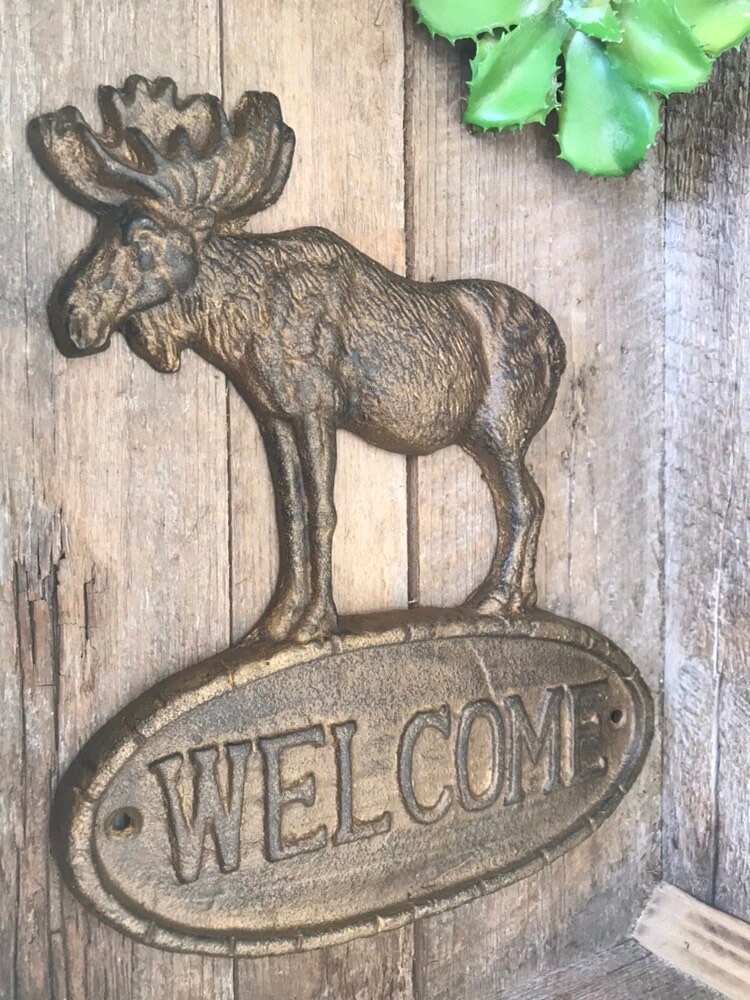 Moose Welcome Sign for Your Lodge. Perfect for Cabins and - Etsy