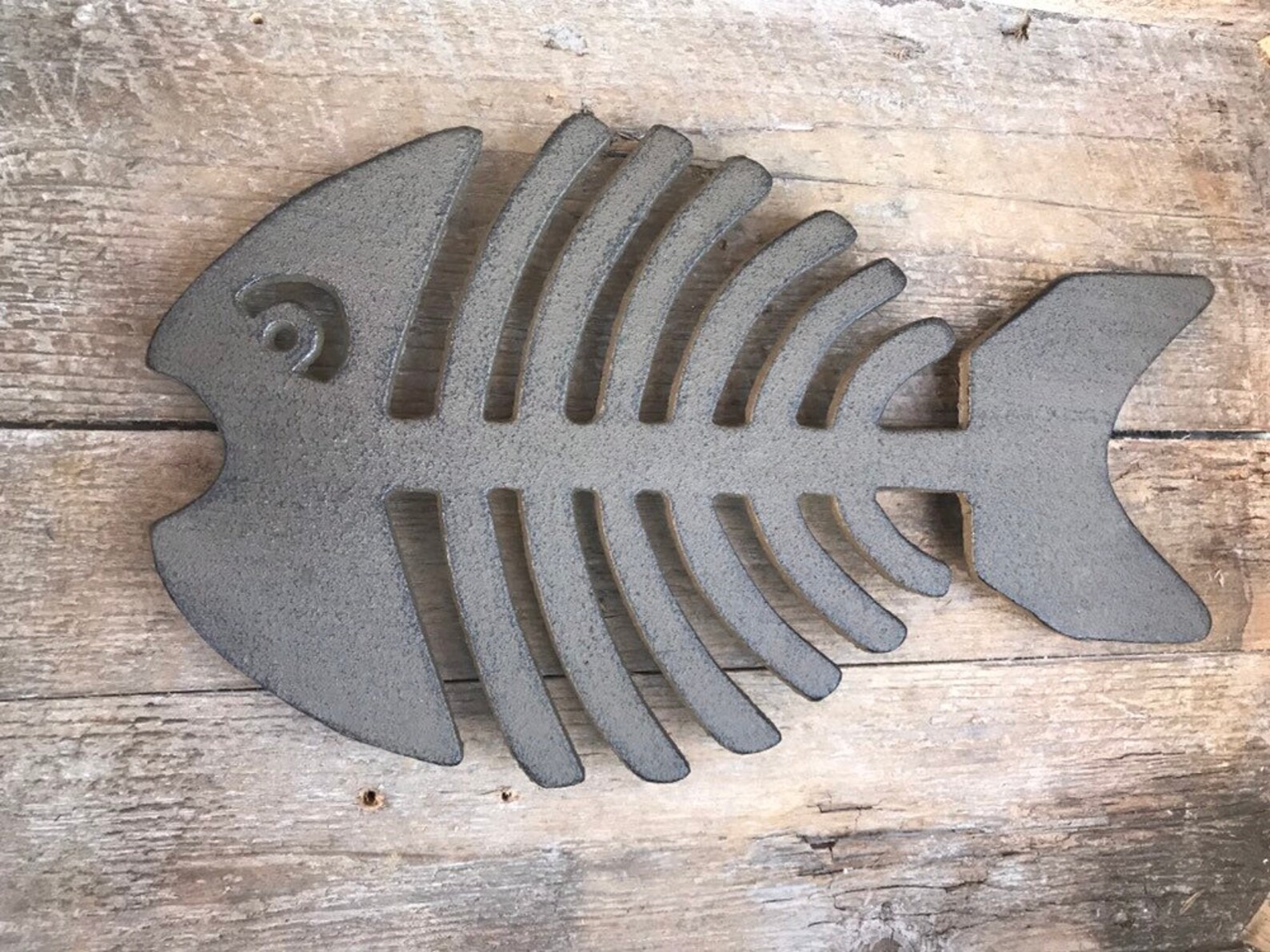 Cast Iron Fish Trivet. Shown in Aged Iron. This Super Cute - Etsy
