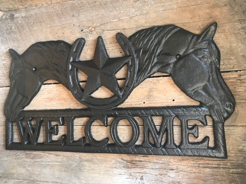 Wild horses welcome sign | Etsy