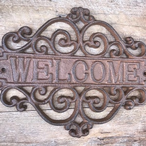 Metal Welcome Home Sign for Entryways, Doorways and Doors. This Cast ...
