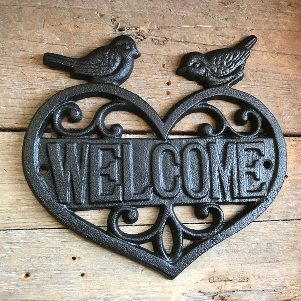 Welcome Sign With Birds - Etsy