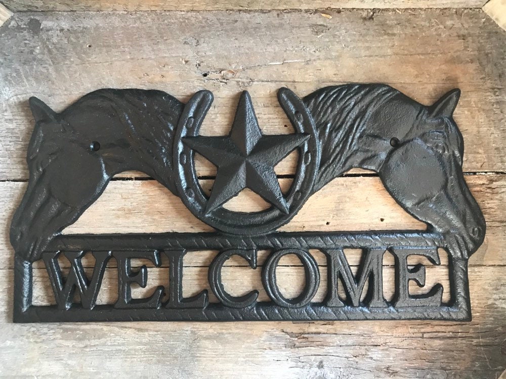 Wild horses welcome sign | Etsy