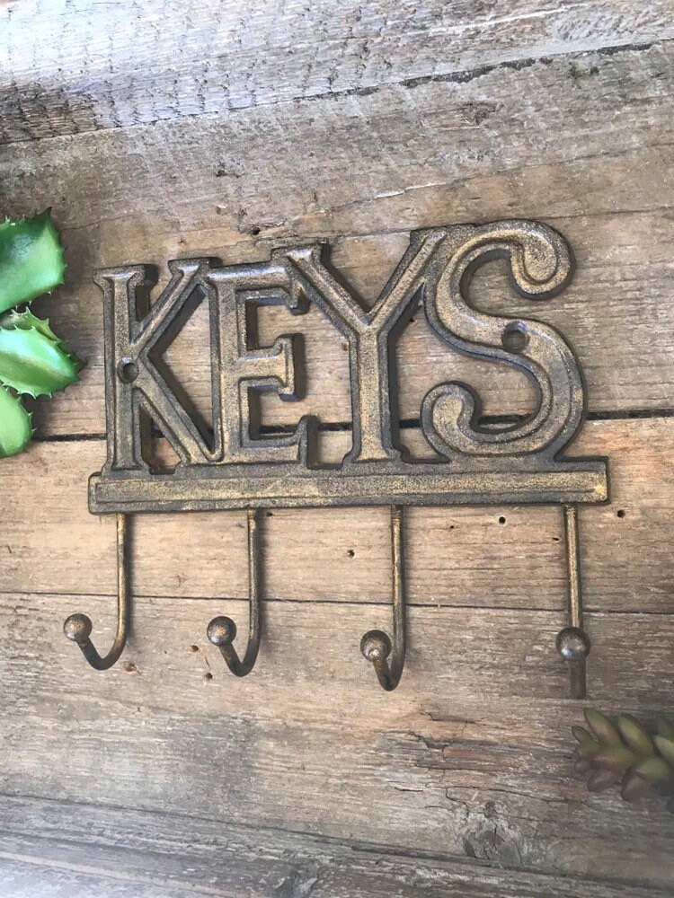 Key Hook With Four Hooks for Kitchen and Entryway in Old - Etsy