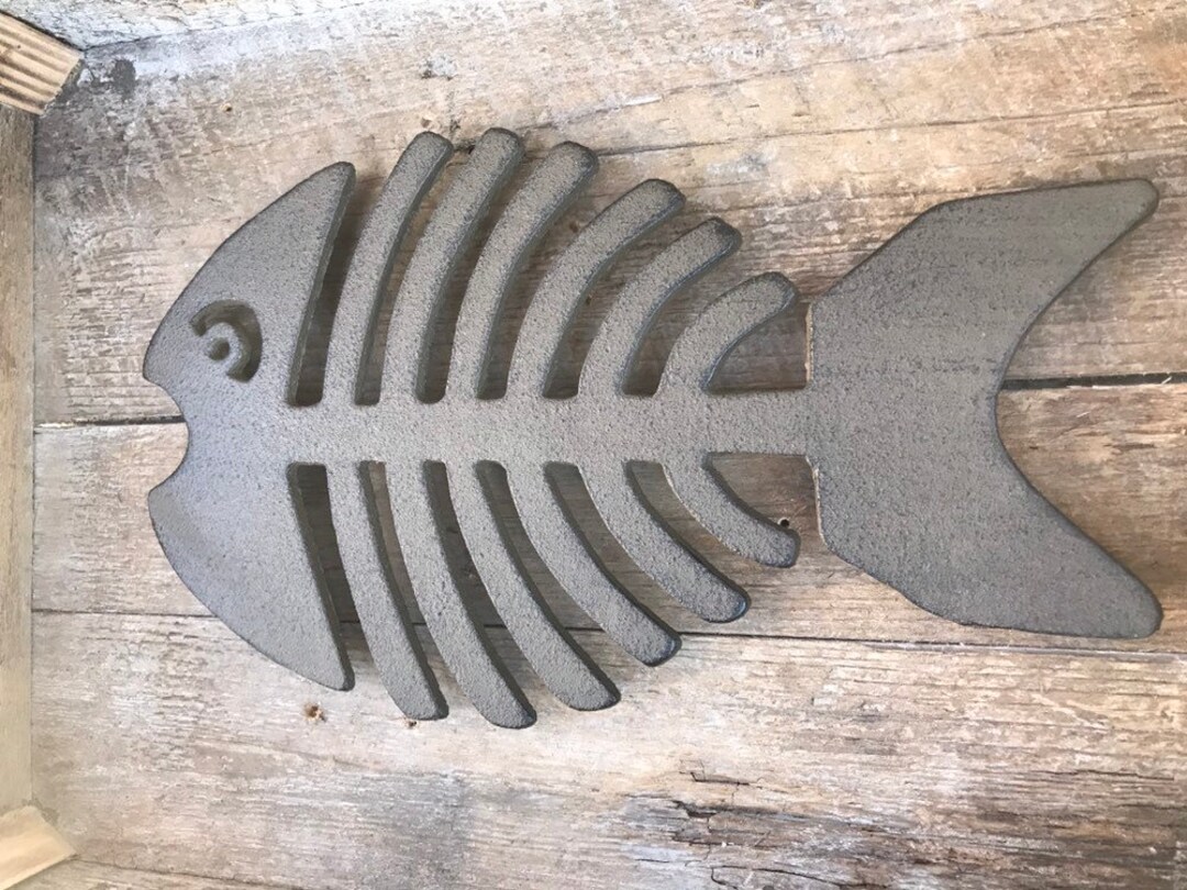 Cast Iron Fish Trivet. Shown in Aged Iron. This Super Cute Fish is ...