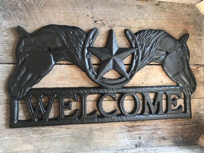 Wild horses welcome sign | Etsy