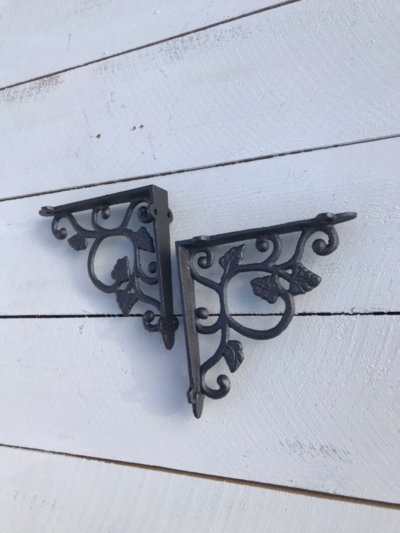 Small Rustic Bracket With Leaves - Etsy