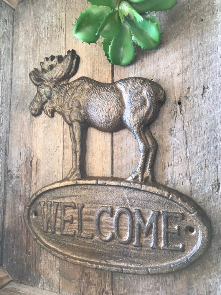 Moose Welcome Sign for Your Lodge. Perfect for Cabins and - Etsy