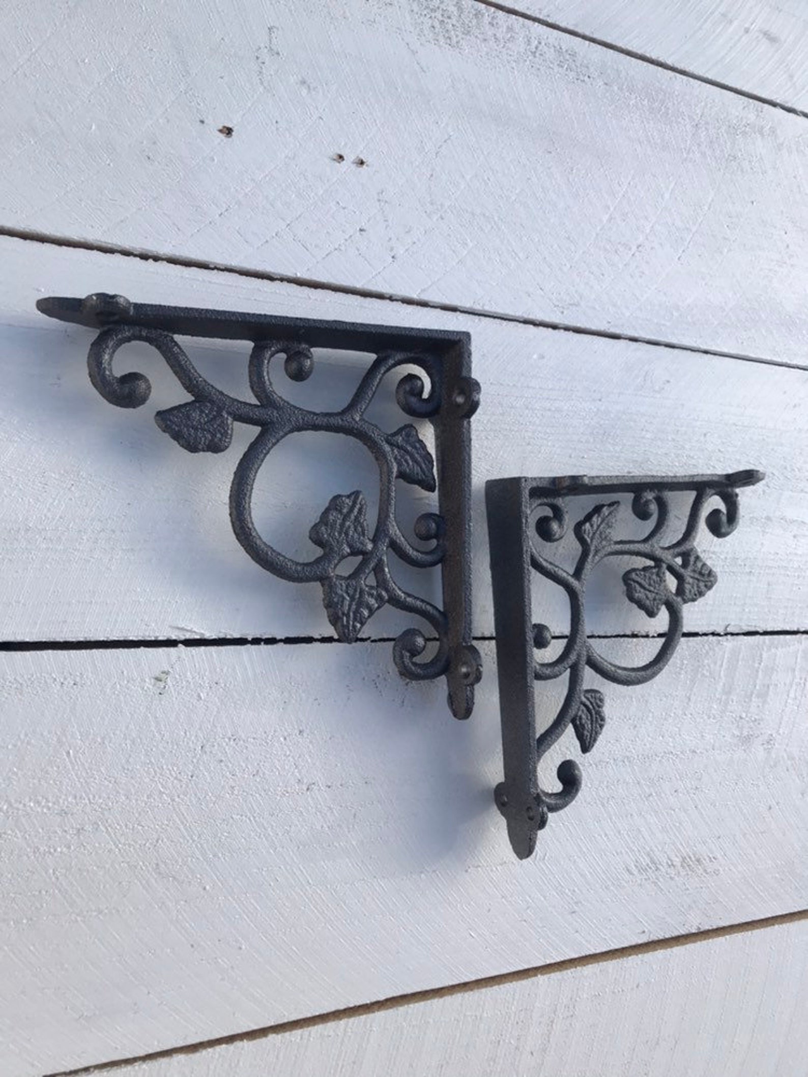 Small Rustic Bracket With Leaves - Etsy