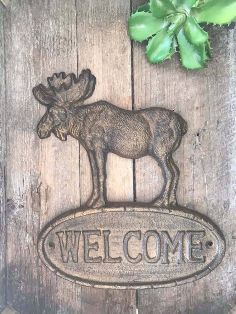 Moose Welcome Sign for Your Lodge. Perfect for Cabins and - Etsy