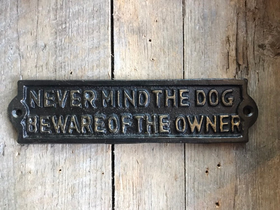 Beware of Dog Owner Sign for Indoor and Outdoor Use - Etsy