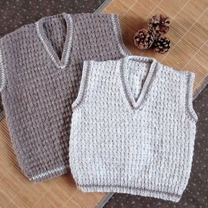 V NECK VEST Pattern No. CN01 Digital Download PDF Knitting | Etsy