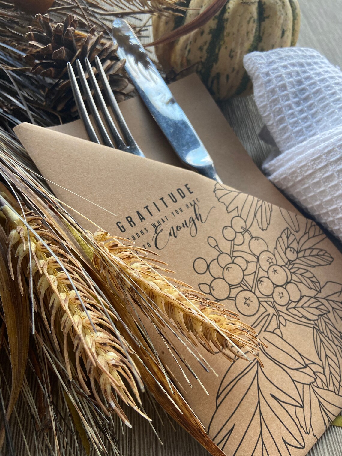 Set 4 Printable Thanksgiving Silverware Holder - Etsy