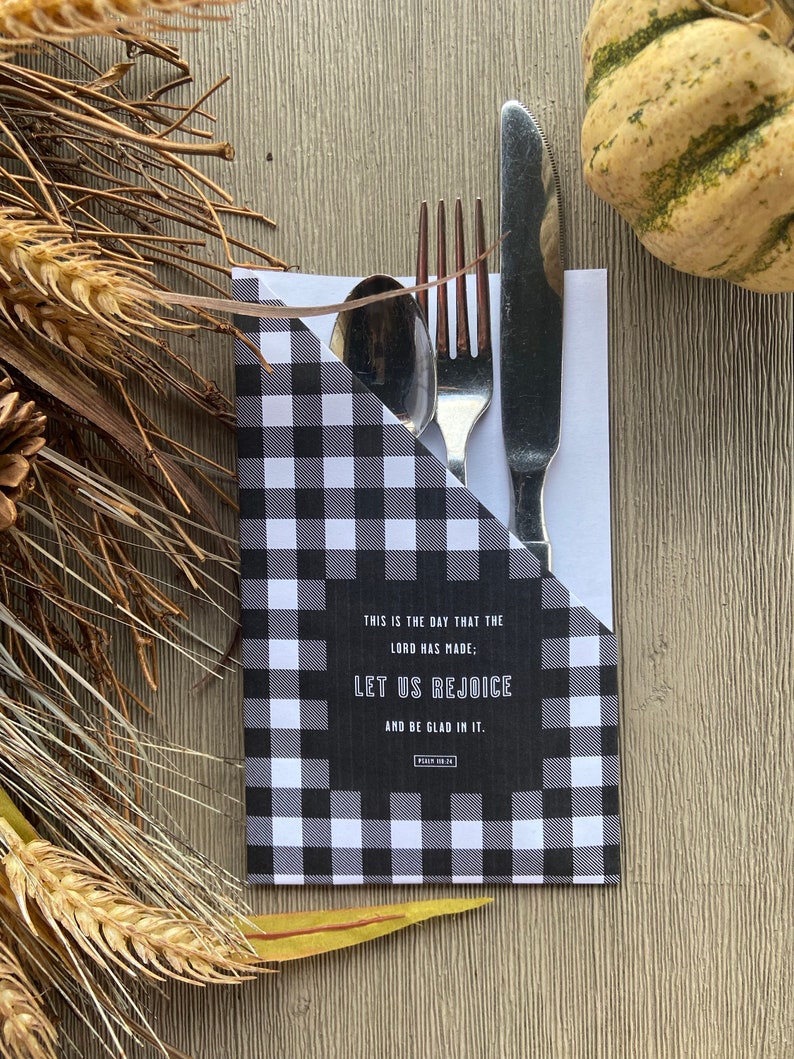 Set 4 Printable Thanksgiving Silverware Holder - Etsy