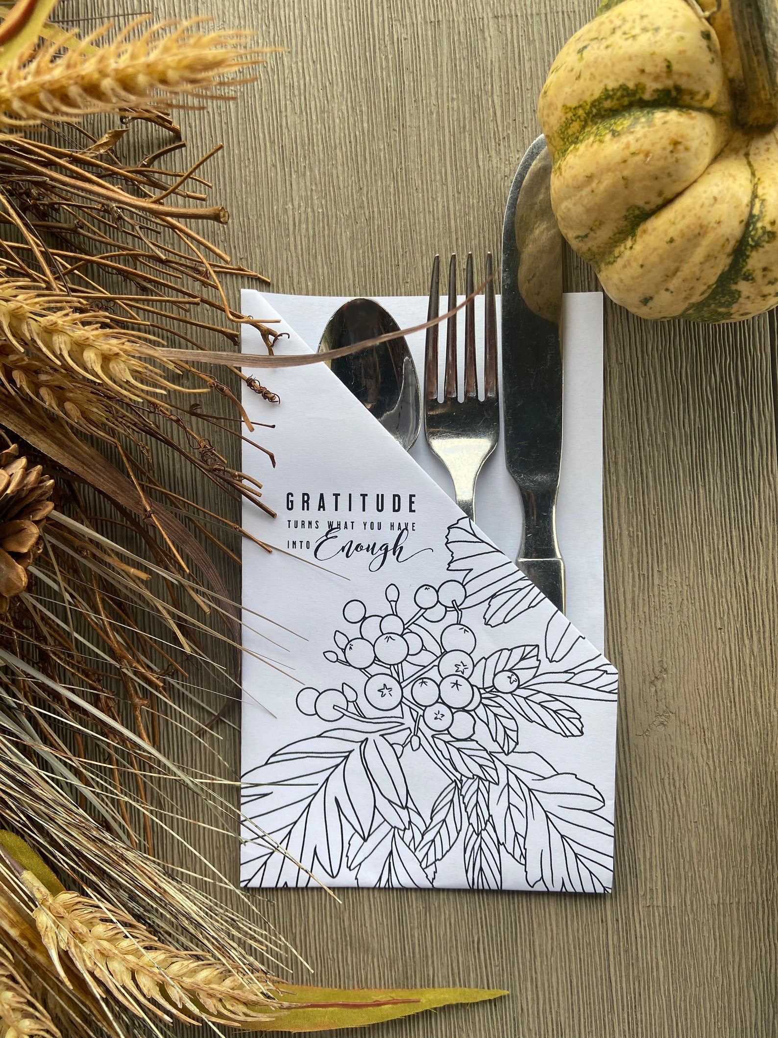 Set 4 Printable Thanksgiving Silverware Holder - Etsy