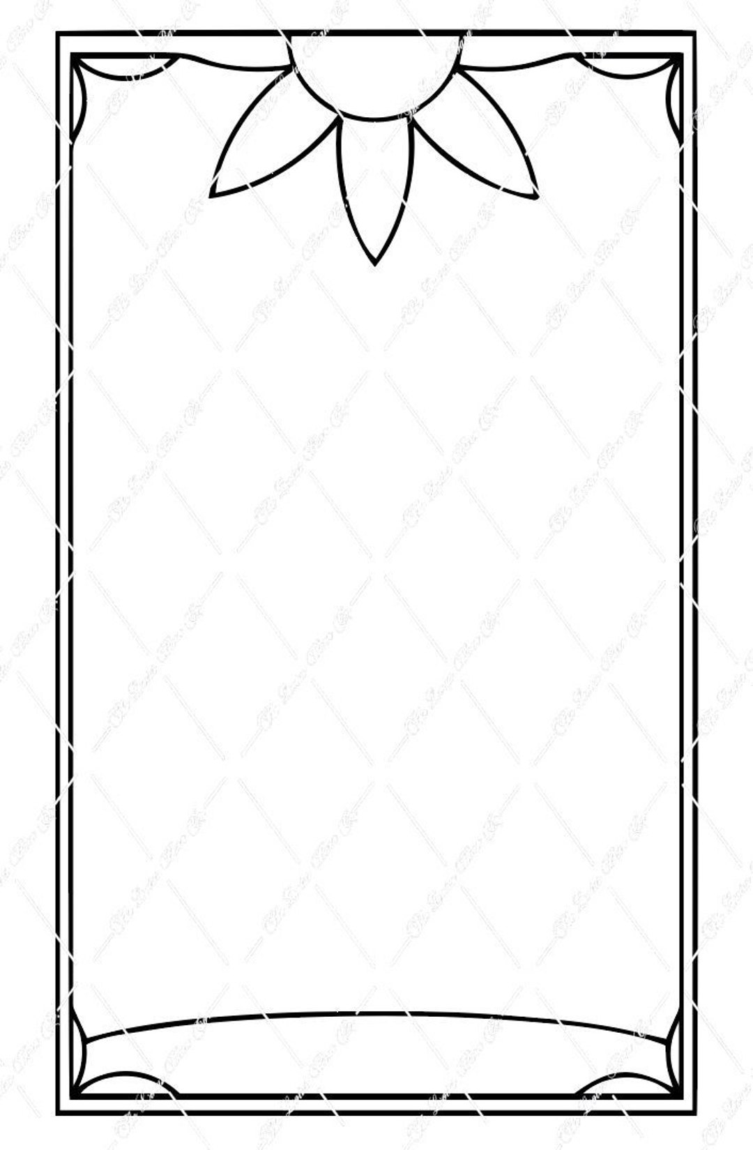 Tarot Card Template Digital Download - Etsy