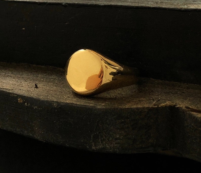 Constance Gold Signet Ring Chunky Gold Ring Signet Ring - Etsy