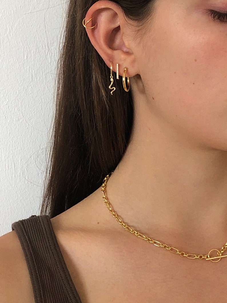 Evon- Line Earring, Simple Earring, Layering Earring, Gold Earring ...