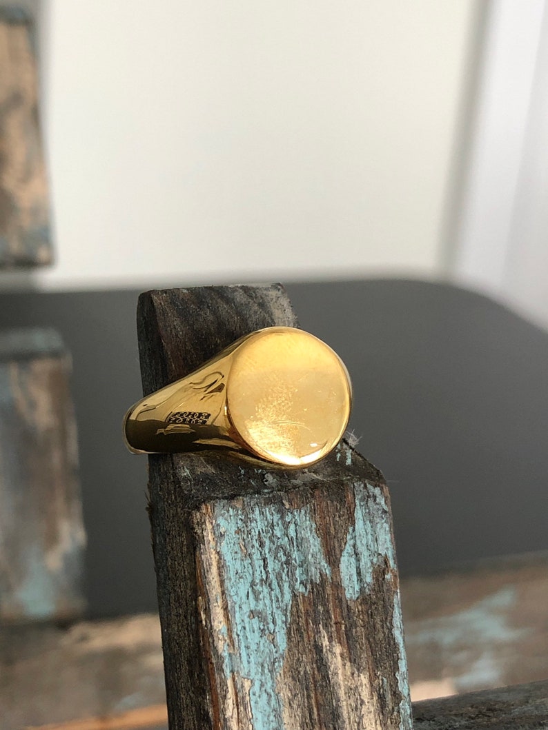 Constance Gold Signet Ring Chunky Gold Ring Signet Ring | Etsy