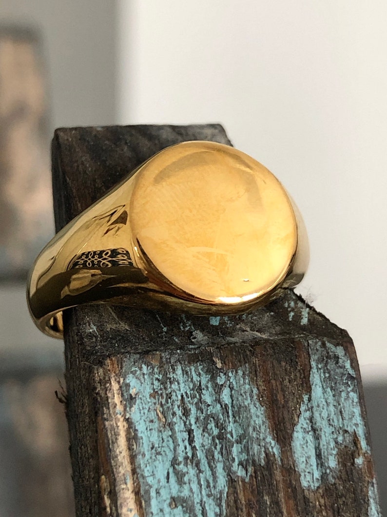 Constance Gold Signet Ring Chunky Gold Ring Signet Ring - Etsy