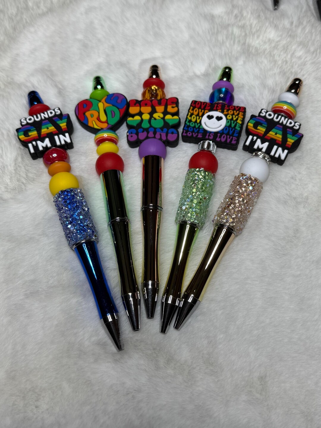 Gay Pride Beaded Pen . - Etsy