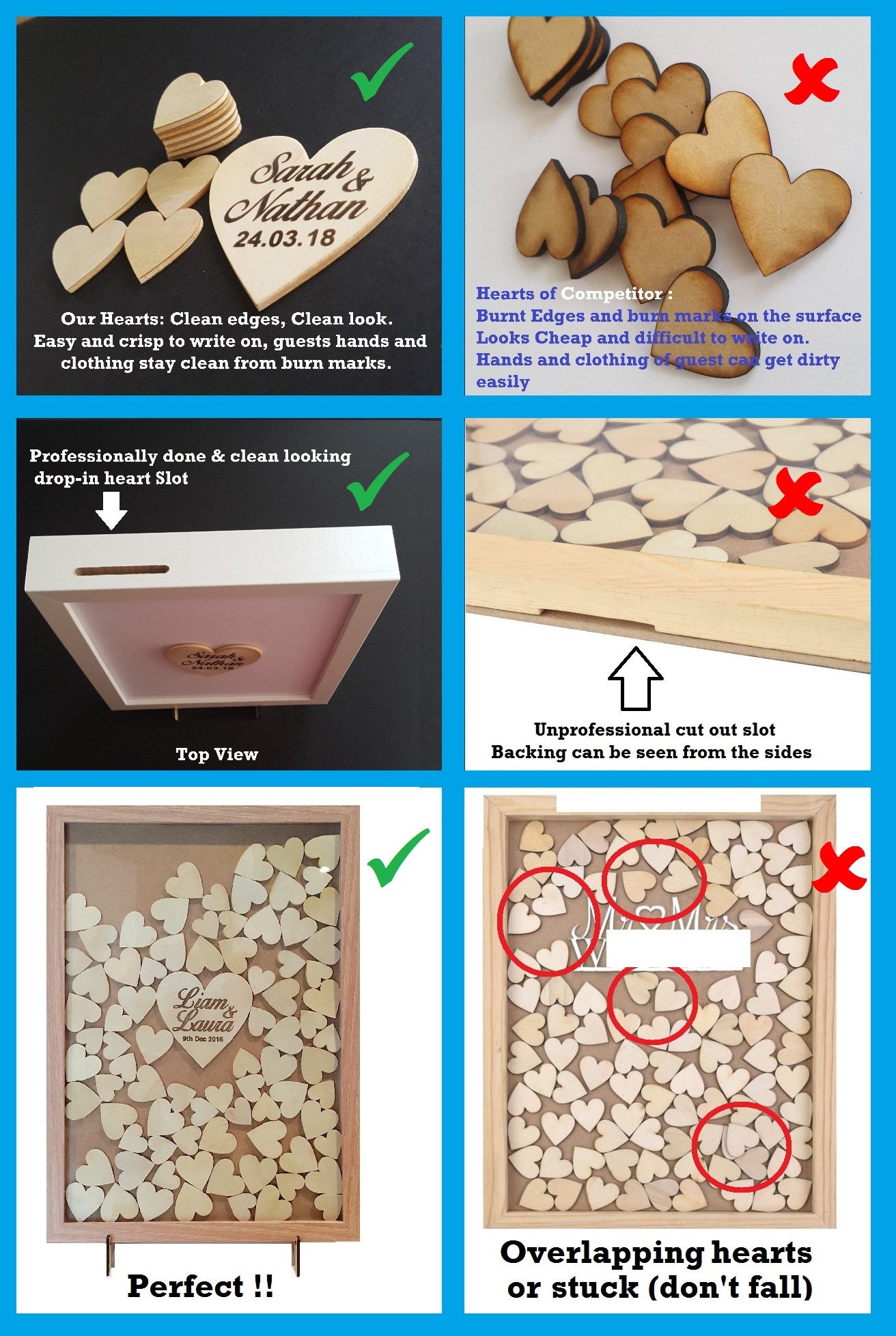 Shabby Chic Wooden Guest Book dropbox LARGE, Frame Wedding Engagement ...