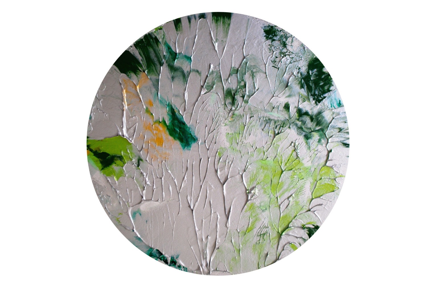 Arrival of Spring: Original Abstract Painting Round Painting - Etsy