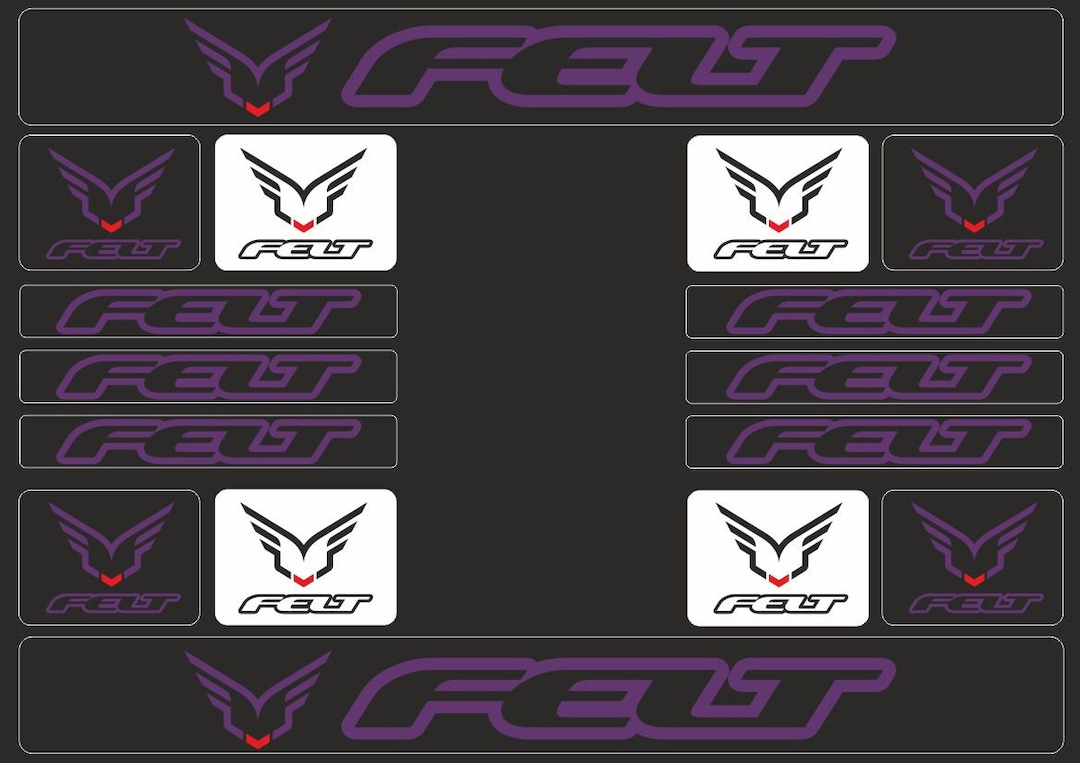 FELT Mountain Bicycle Frame Decal Stickers Graphic Adhesive Vinyl 16 ...