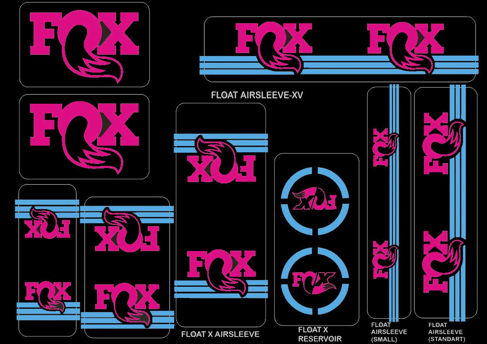 FOX Racing Shox AM Heritage Sticker Decal 2015 Kit Fork/shock - Etsy