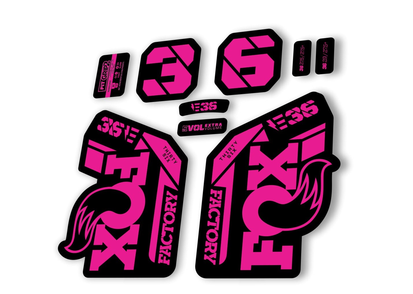 Pink Fox Racing Decals