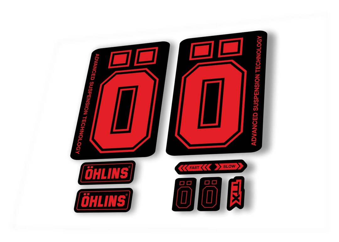 Ohlins DH38 2019 Fork Suspension Sticker Decal Kit Adhesive Red - Etsy