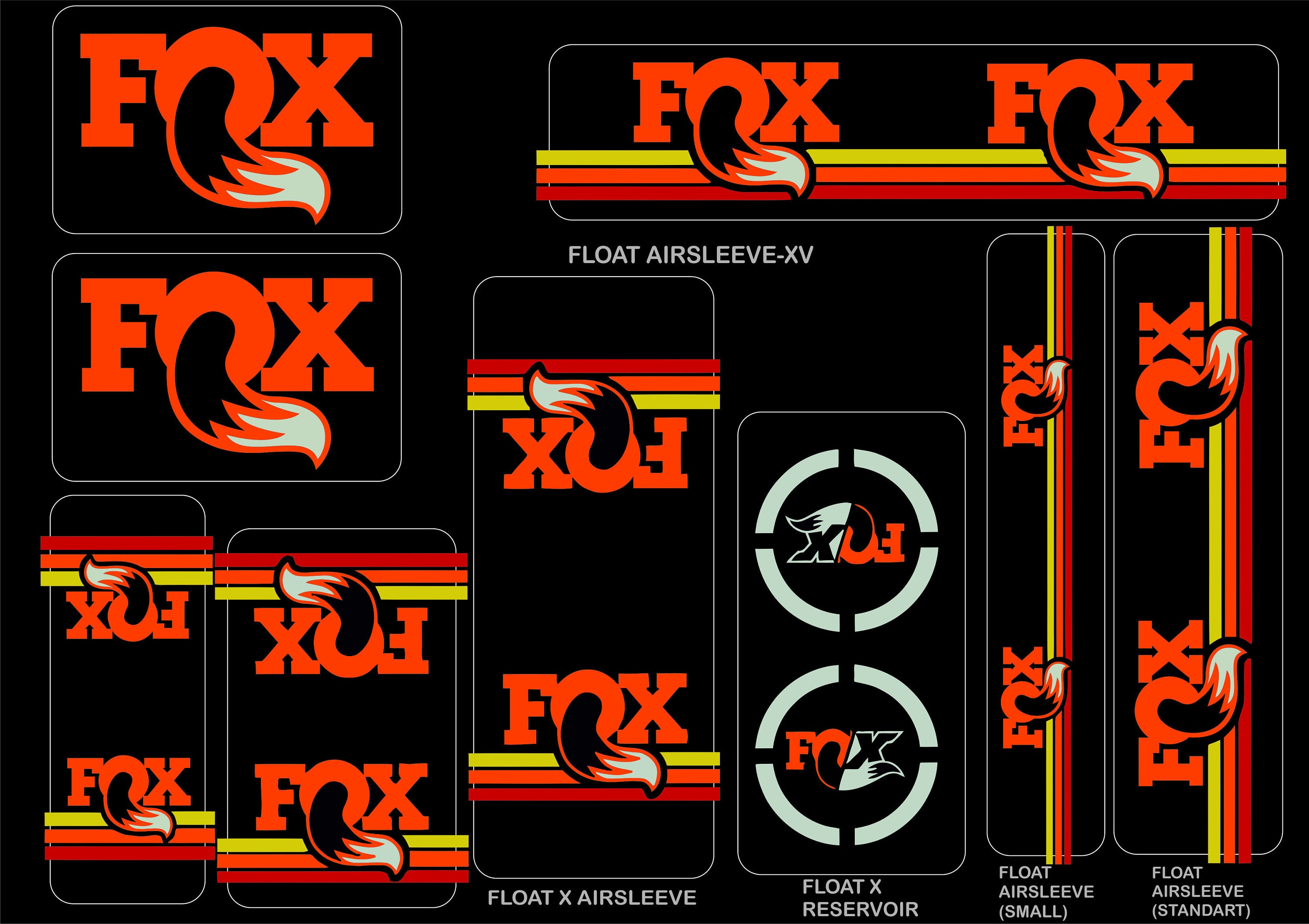 Fox Racing Shox Stickers