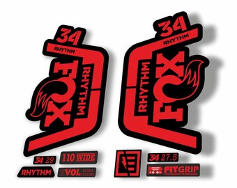 Fox 34 Rhythm Decal - Etsy