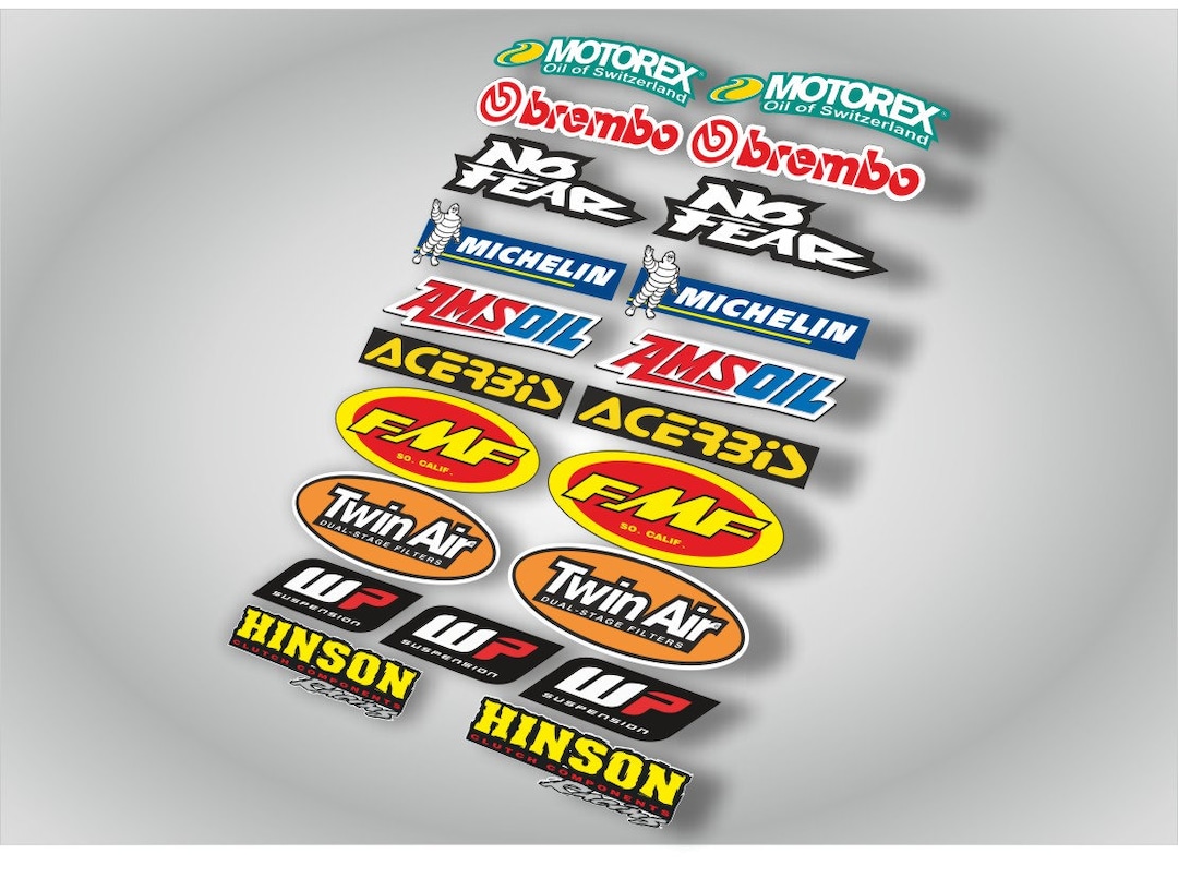MOTOREX Sponsor Decals Sticker Sheet Bike Fairing MX Motocross - Etsy
