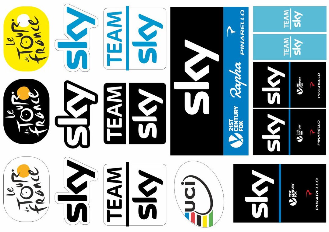 Sky Team Vinyl Decals Stickers Frame Sponsor Replacement - Etsy